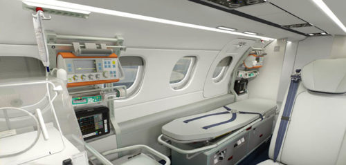 Embraer unveils medevac interior for the Phenom 300 light jet ...