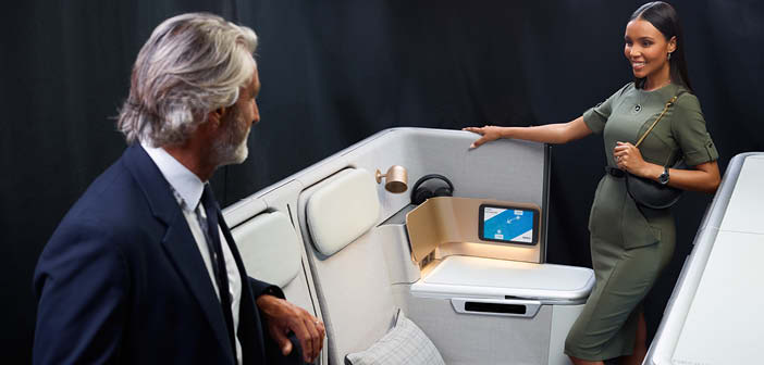 Stelia Aerospace unveils staggered business-class seat | Business Jet ...