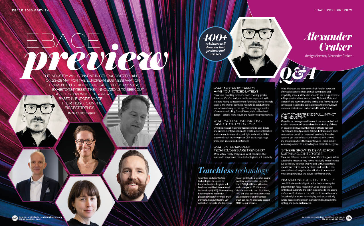 In This Issue – March/April 2023 | Business Jet Interiors